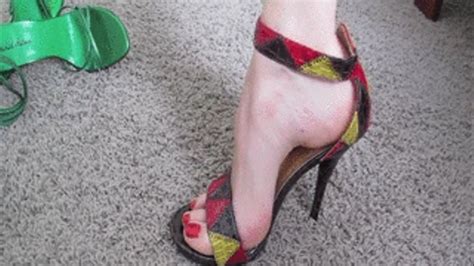 Katies Dazzling High Arched Strappy Shoe Modeling Part Ii Katie