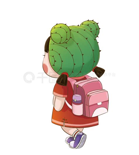 女生免抠元素背书包戴头套上学的女生模板免费下载psd格式1669像素编号41186145 千图网