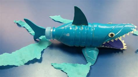 Tiburón Botella Manualidades Esculturas Con Material Reciclado Manualidades Infantiles Fáciles