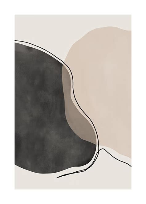 Shapes And Lines No1 Poster Outlined Shapes Toile