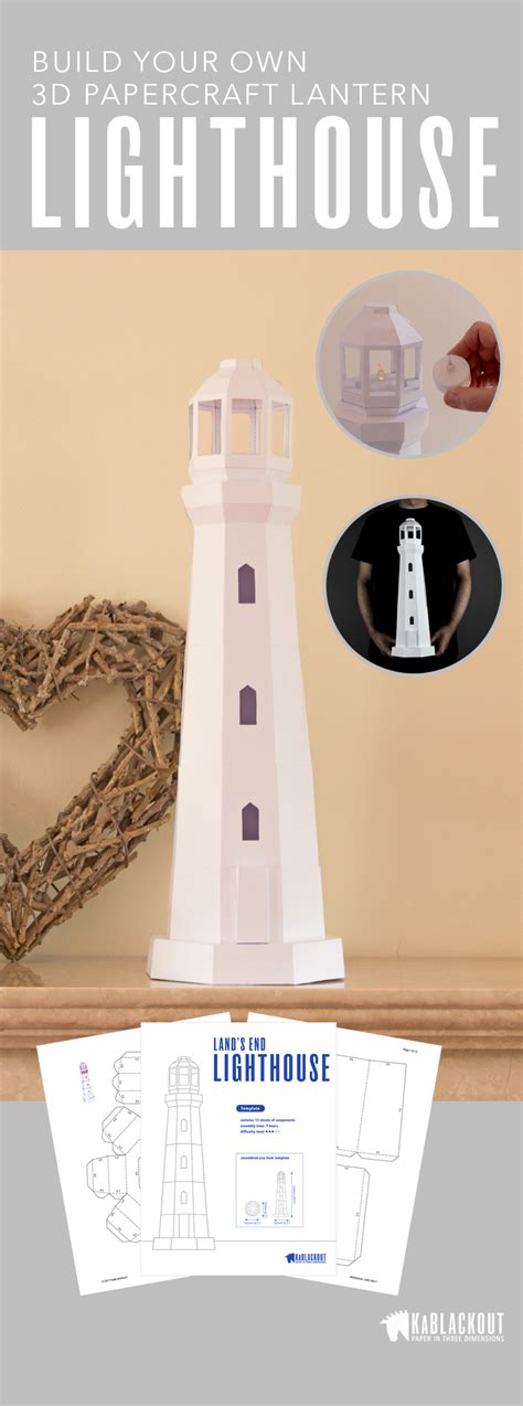 Printable 3d Paper Lighthouse Template