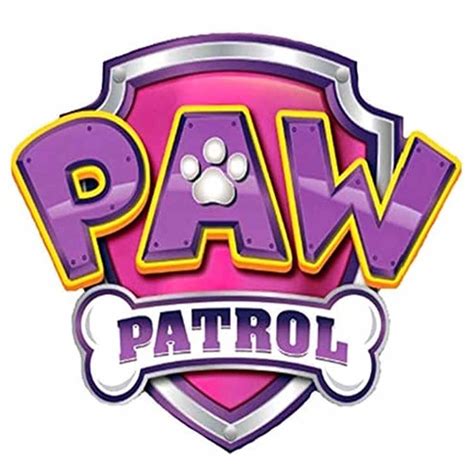 Paw Edible Logo For Cake Decoration Paw Patrol Blue Or Pink 75cm X 86