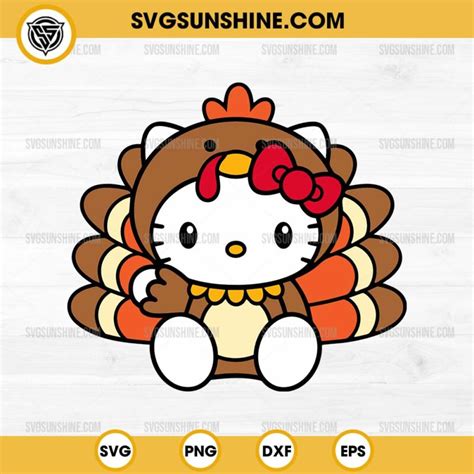 Turkey Hello Kitty Svg Hello Kitty Fall Svg Hello Kitty Thanksgiving Svg