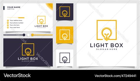 Light Box Logo With Modern Unique Concept Vector Image