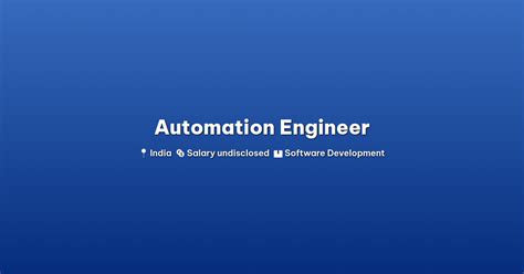Automation Engineer At Real