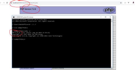 while running wamp php 5 6 and xampp 7 2 in same machine same time