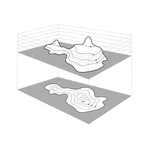 Premium Vector Topographic Map Reading Illustration Premium Vector Topographic Map Reading Illustration