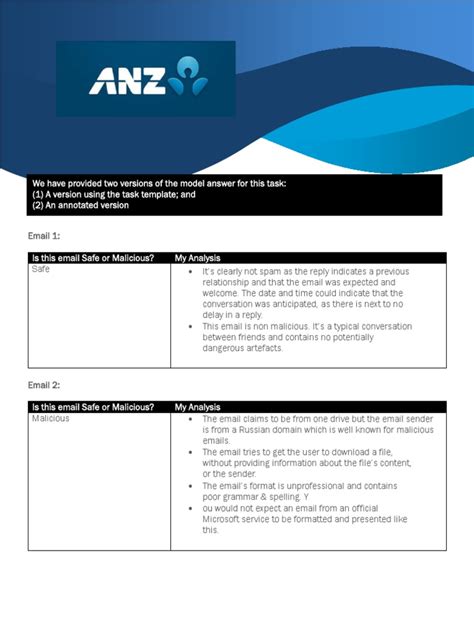 Model Answer Task 1 Template Version Pdf Malware Phishing