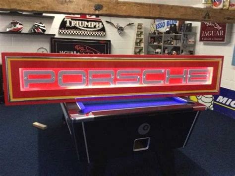 Lot 158 Large Illuminated Porsche Sign