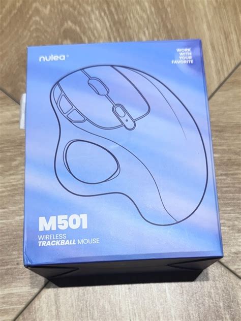 Nulea M501 Wireless Trackball Mouse Ergonomic And Rechargeable Blue