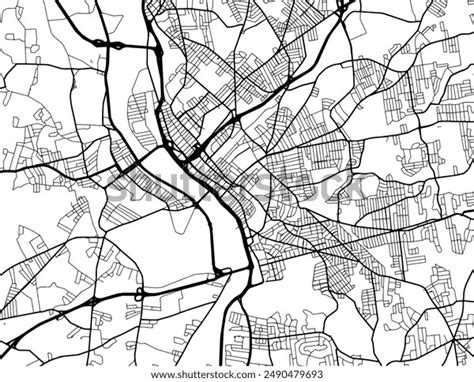 Vector City Map Springfield Massachusetts United Stock Vector Royalty