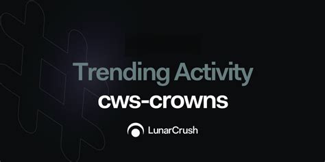 Cws Crowns Social Media Analytics On Lunarcrush
