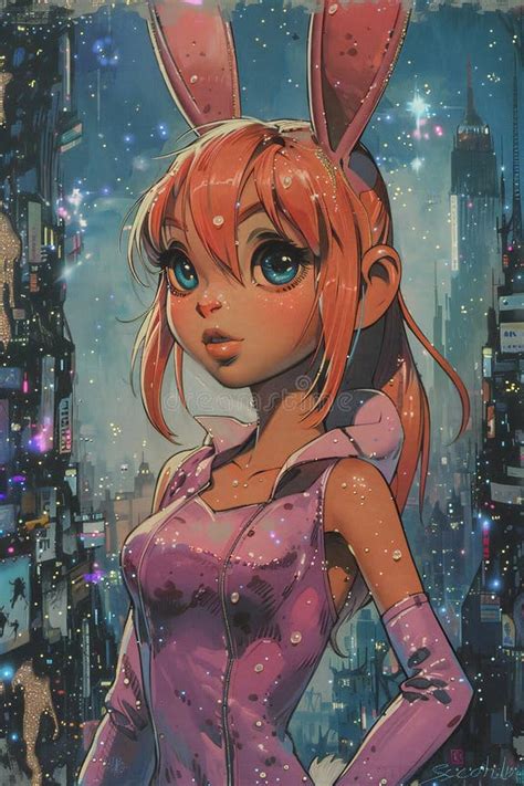 Post Modern Cartoon Character Jessica Rabbit Aesthetic Muted Pastel