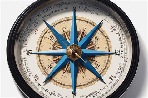 A Compass With The Numbers 1 And 2 On It Premium Ai Generated Image