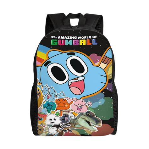 Amazing World Of Gumball Backpack Cute Anime Large Capacity Multifunction Backpacks Lightweight