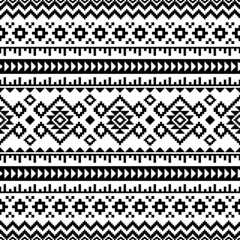 Black And White Native American Pattern
