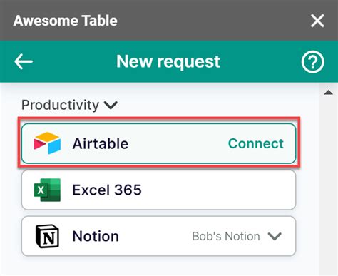Log In With The Airtable Connector Awesome Table Connectors Documentation