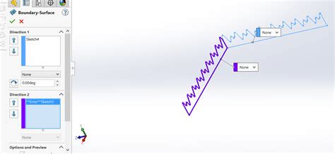 help creating boundary surface r solidworks