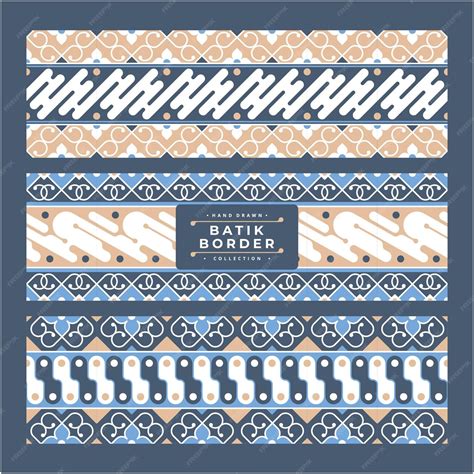 Premium Vector Hand Drawn Batik Border Vector Collection