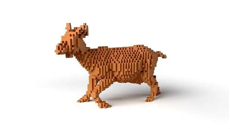 Goatii Minecraft Voxel 3d Model
