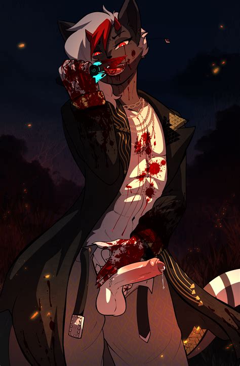 Rule 34 Anthro Balls Biped Blackjack Devilcatjack Blood Blood On