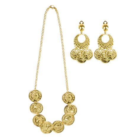 Neu Schmuck Set Orient Mit Halskette Und Ohrclips Gold Orient