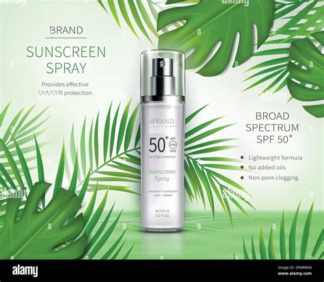 Sun Protection Cosmetic Vector Realistic Ads Poster White Plastic