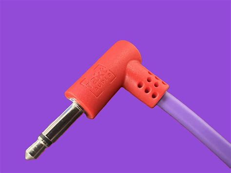 30cm Angled Eurorack Synth Modular Patch Cable 5 Pack Reverb