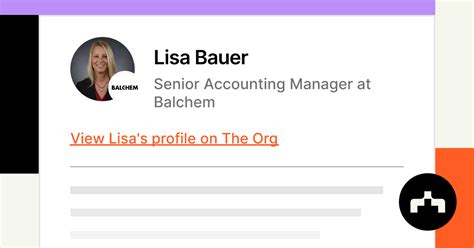 Lisa Bauer Senior Accounting Manager At Balchem The Org
