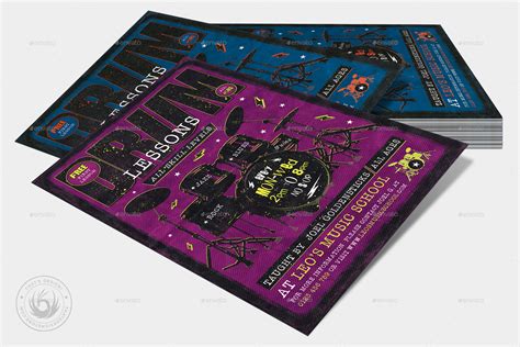 Drum Lessons Flyer Template V3 Print Templates Graphicriver
