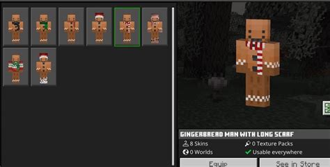 Gingerbread Skin Pack For Minecraft Bedrock