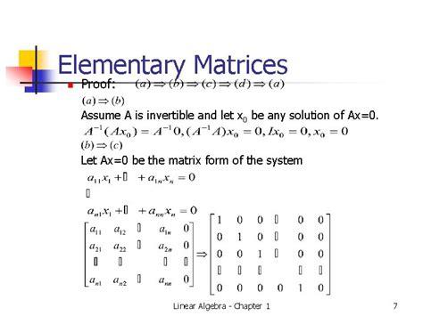 Lecture 5 Elementary Matrix Methid For Find Inverse