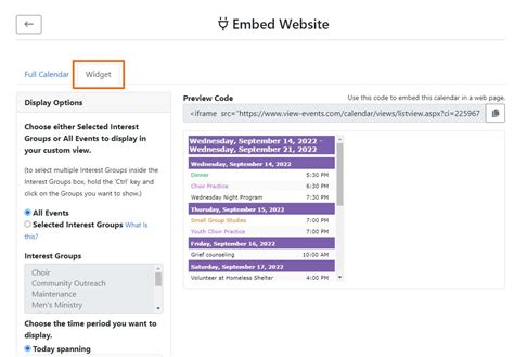 Using The Event Plug In Mychurch Events