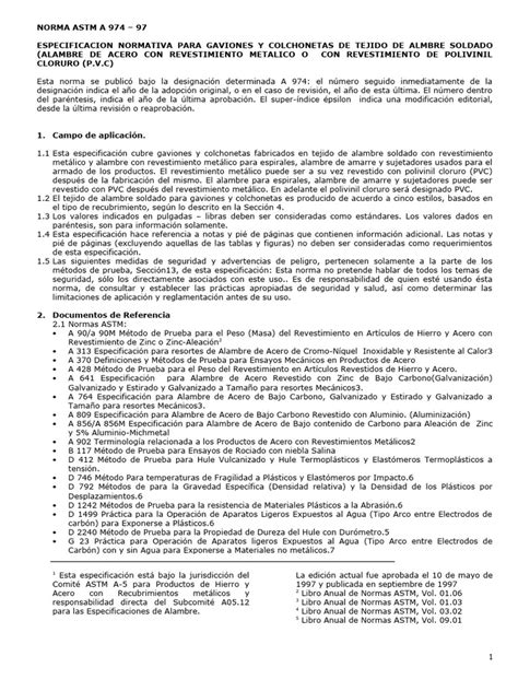 Normas Astm 974 97 Castellano Pdf Revestimiento Construcción