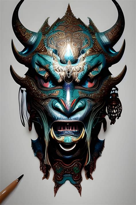 The Jade Oni Mask Raiart