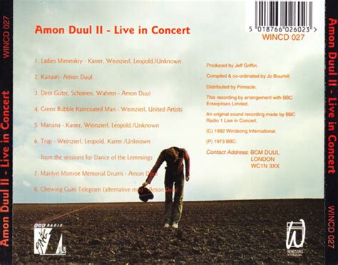 Amon Düül Ii Live In Concert Live In London 1972 1973