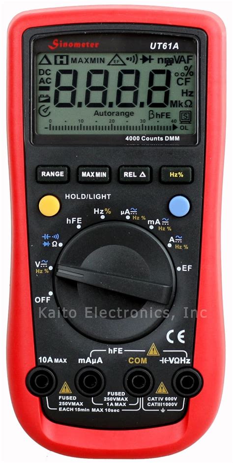 Sinometer Ut61a Auto Ranging Acdc Digital Multimeter With Non Contact Voltage Detector Multi