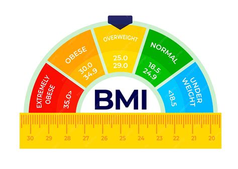 Bmi Chart Understanding Weight Categories And Health Risks Vector Premium