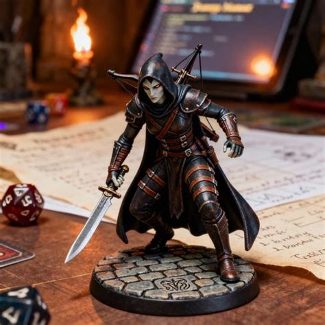 🧝 Drow Assassin Figurine Stl Dark Elf Rogue 3d Print Model・ 3d File