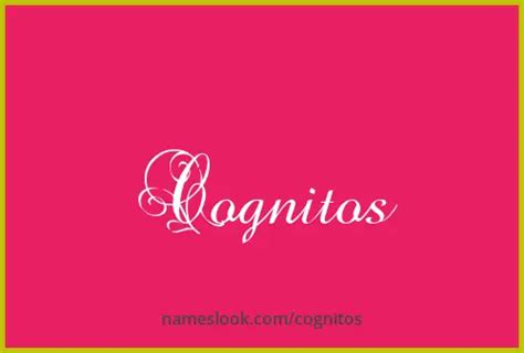 Cognitos Pronunciation Meaning And Popularity