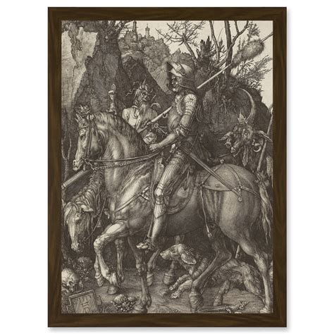 Albrecht Durer Knight Death Devil A4 Artwork Framed Wall Art Print