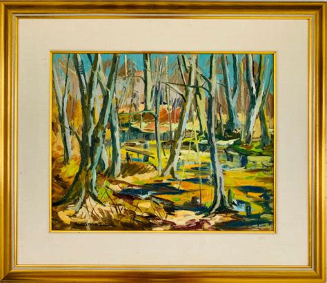 Henri Masson Untitled Forest In A Fall Canadian Fine Art Online