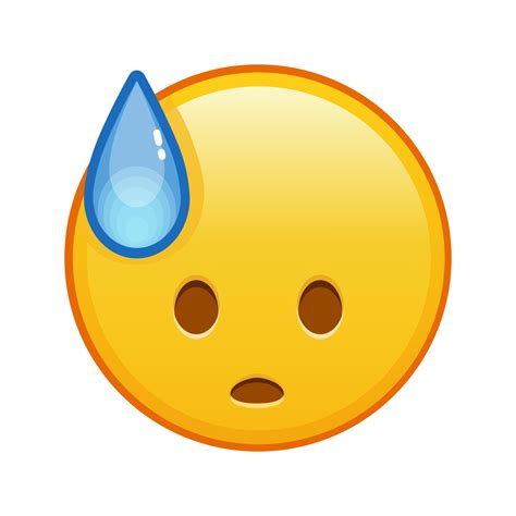 Face In Cold Sweat Large Size Of Yellow Emoji Smile 16887482 Vector Art
