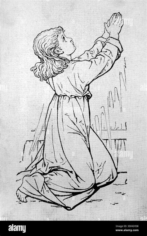 Illustration Of Young Samuel Praying And God Speaks To Him Book Of