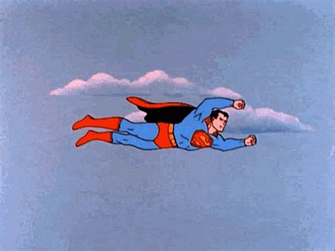Vintage Superman Flying  On Er By Runeseeker