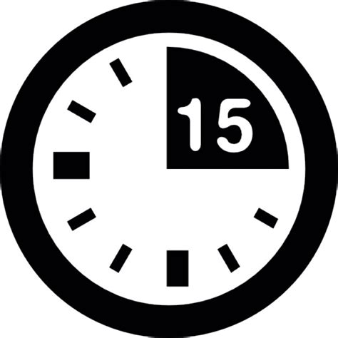 15 Minute Timer Icon Visual Indicator For Time Tracking 3494102