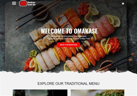 Omakase Website X5 Pro Template Chinese Food Menu Japanese Food