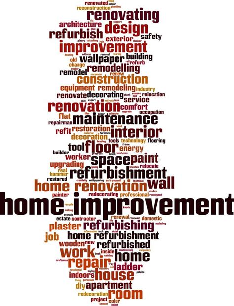 Home Improvement Word Cloud Stock Vector Illustration Of Safety