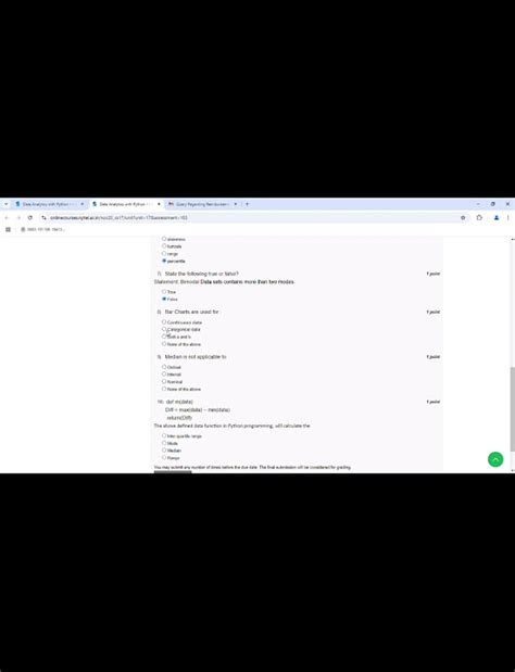Data Analytics Using Pythonassignment 1week1 Nptel January 2025