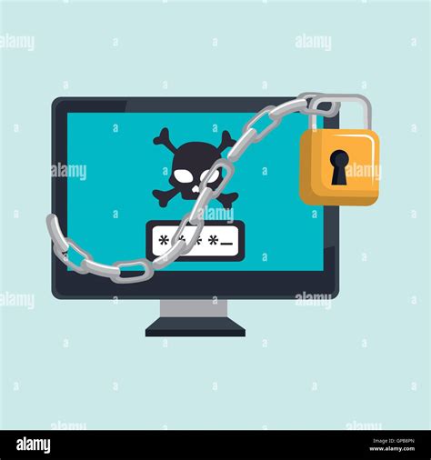 Woman Computer Padlock Stock Vector Image Art Alamy